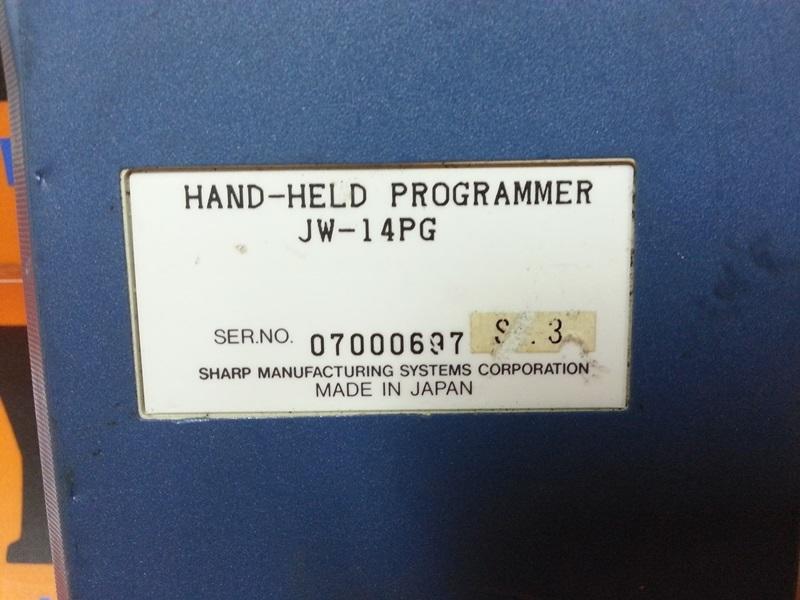 SHARP JW-14PG HAND-HELD PROGRAMMER - PLC DCS SERVO Control MOTOR POWER SUPPLY IPC ROBOT